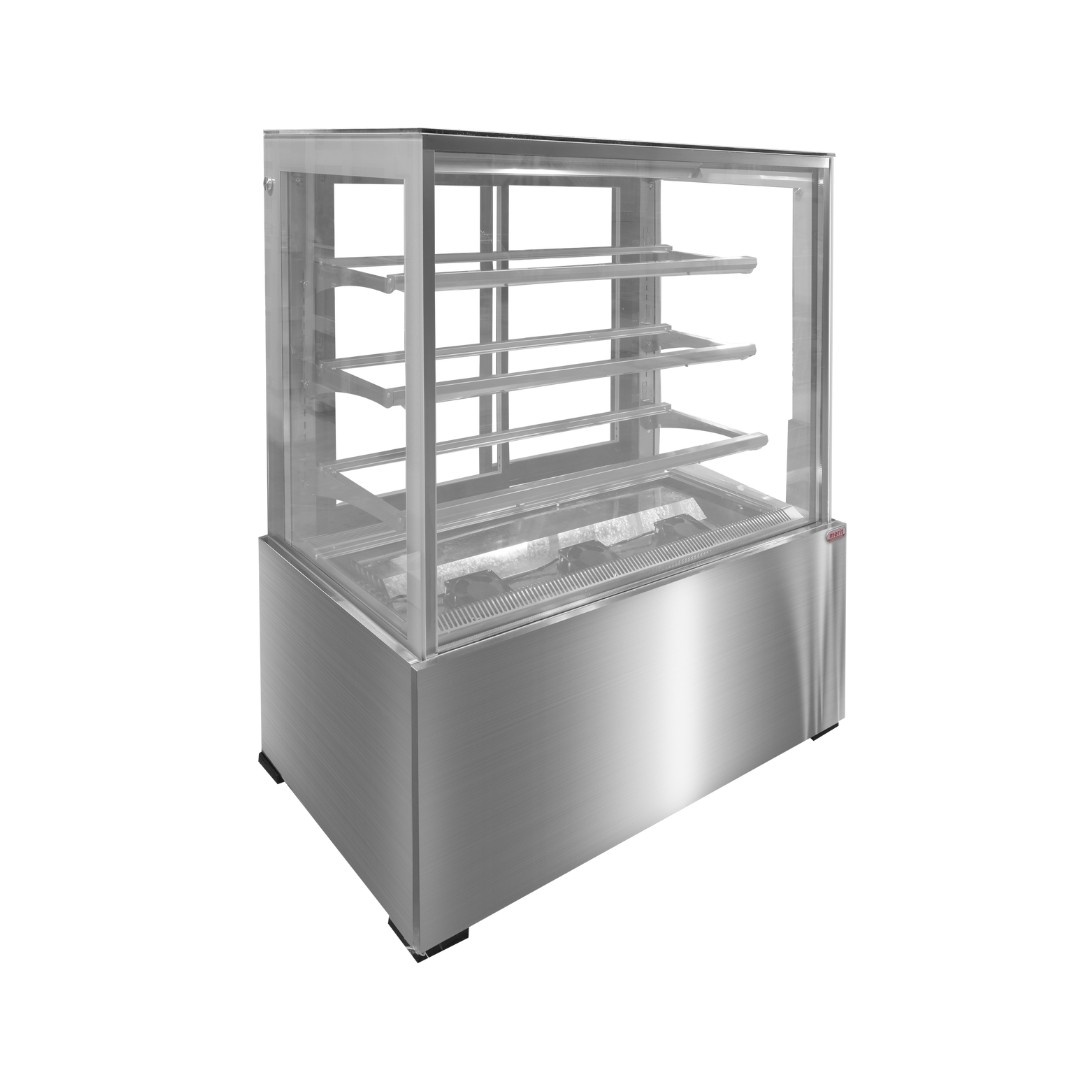 4 Layer Rectangular Cake Showcase, Stainless Steel - Merit Stainless Steel