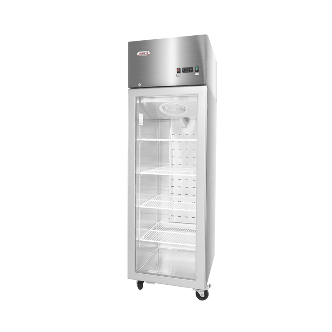 Merchandiser Chiller, Glass Door, SS Panel - Merit Stainless Steel