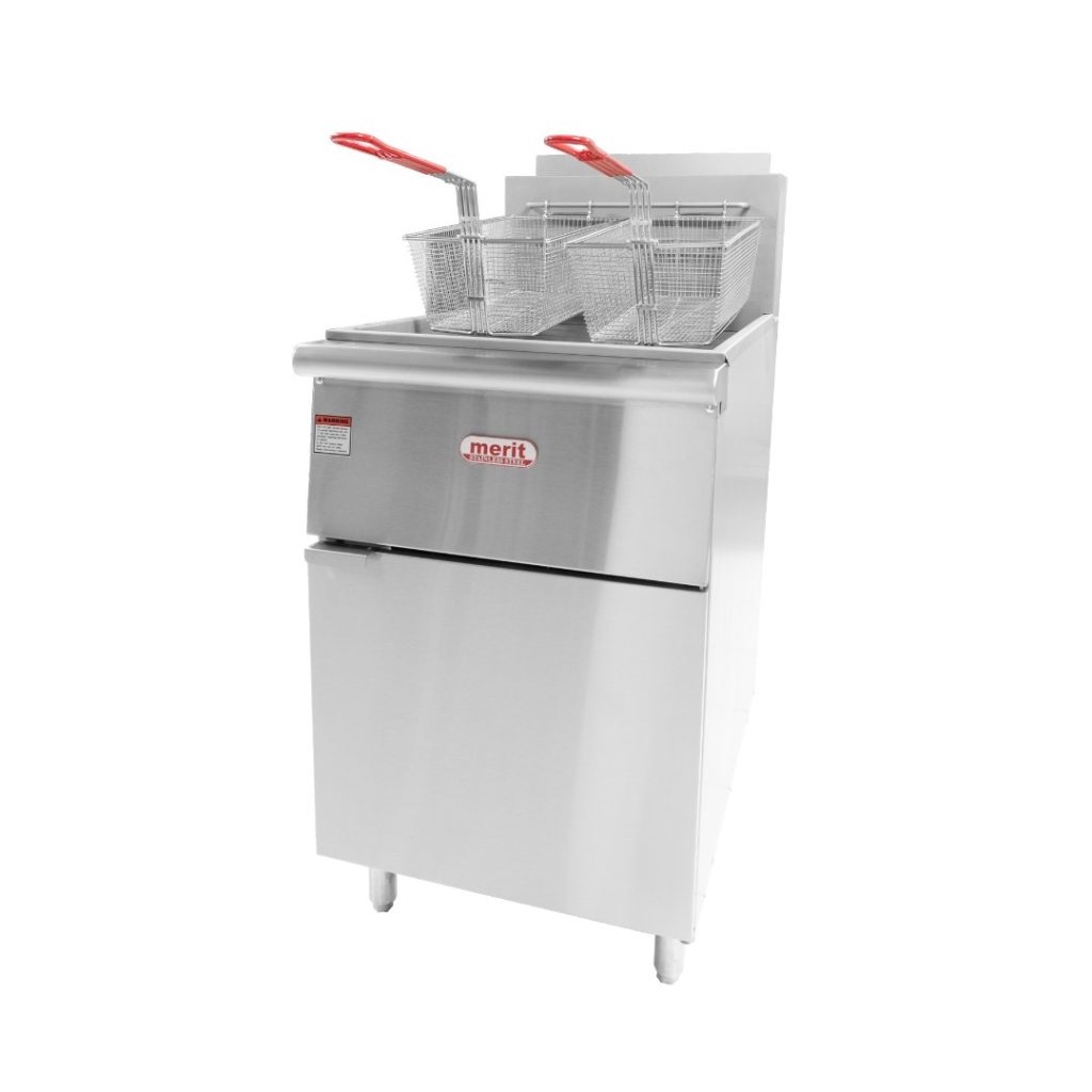 Commercial Upright Gas Deep Fryer, 5 Burners, 50L Tank - Merit ...